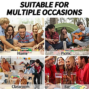 Nicecho Shut The Box Dice Game,2-4 Player Family Wooden Board Table Math Games for Adults and Kids, 8 Dices Classics Tabletop Version Games for Classroom,Home,Party or Pub