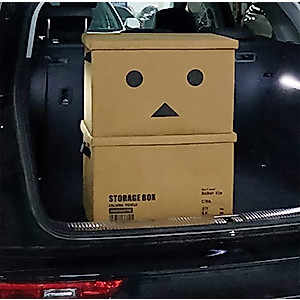 Large Storage Boxes with Lids, Storage Baskets for Shelves, Foldable Organiser Box Baskets,Baskets with Stackable Lid & Handles Collapsible Fabric Bins Home & Office Decorative Storage Box, 2-Pack