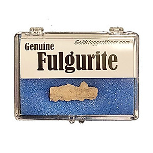Genuine Fulgurite with Display Box and Information (Lighning Fused Sand)