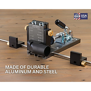 Massca Aluminum Pocket Hole Jig System Pro M2 Adjustable & Easy to Use Joinery Woodworking Tool For DIY Carpentry Projects