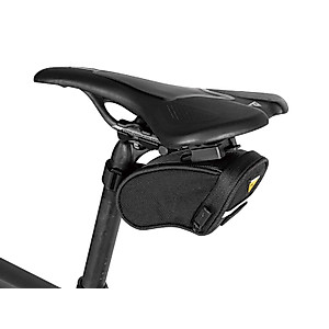 Topeak Aero Wedge Pack, w/ Fixer F11, Micro , Black, ﻿L x W x H 6.6 x 14 x 8.1 cm / 2.6” x 5.5” x 3.2”