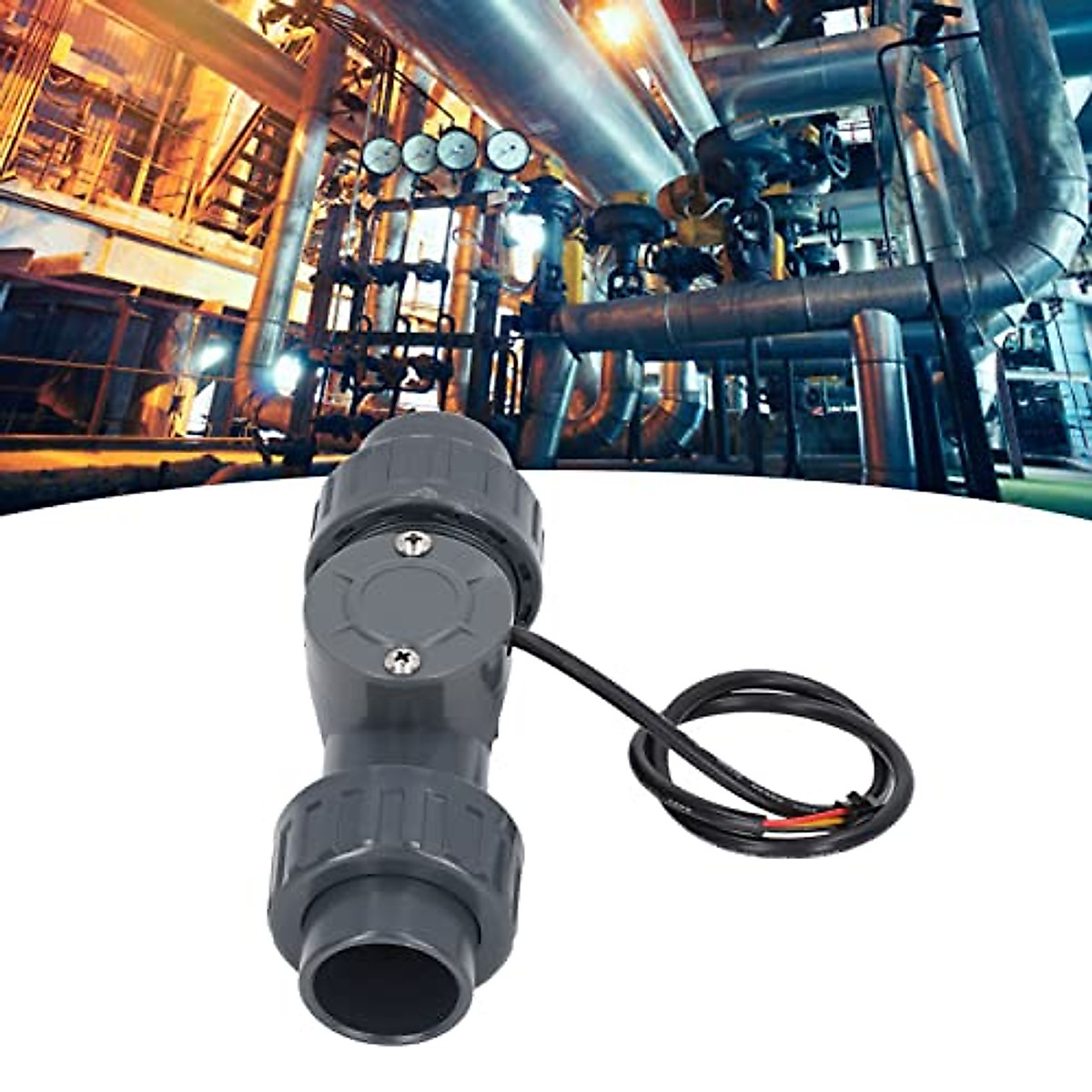 Flowmeter, Large Flow UPVC DN25 RS485 Data Transmission IP65 Protection Fluid Meter Counter for Irrigation