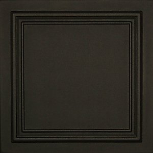 Euro-Deco Ceilings, Inc. R24B Black 20x20 Amazing Styrofoam Tin Look Ceiling Tiles Easy to Glue up on Any Type of Surface