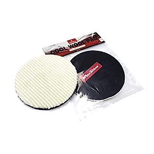 Maxshine 5” Cool Wool Polishing Pad – Hook and Loop, Wool & Microfiber Mix, Scientific Air-Cooling Layer, Best Polishing Results