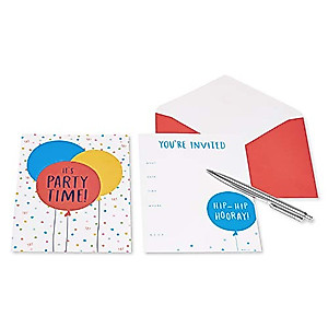 American Greetings Party Invitations and Envelopes Perfect for any Birthday or Special Occasion, Multi Color Balloons (25-Count)