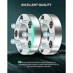 SCITOO 4X 1.5 inch 5 Lug Wheel Spacers Adapters 5x5.5 to 5x4.5 5x139.7mm to 5x114.3mm Compatible with F100 E100 Econoline Wheel Spacers for Ramcharger Wheel Spacers with 1/2 Studs