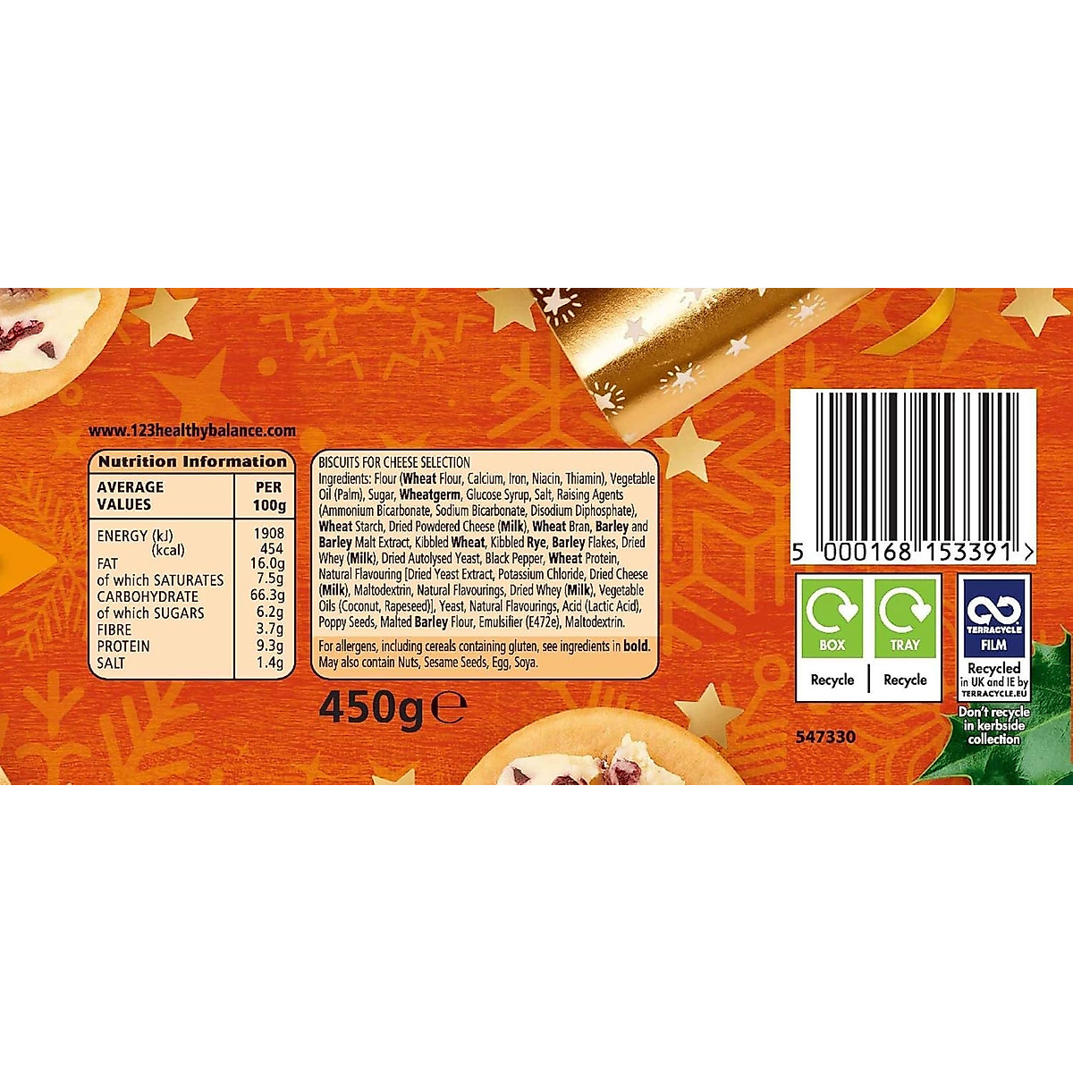 Jacob's Crackers Biscuit For Cheese 450g