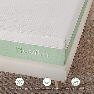 Novilla Queen Mattress,10 Inch Gel Memory Foam Mattress for Suppotive &Pressure Relieving, Medium Firm Feel Mattress in a Box,Bliss