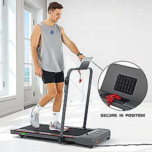 HouseFit Under Desk Treadmill with Bluetooth APP for Walking and Running Mode 2 in 1 Small Treadmill for Apartment with iPad and Phone Support LCD Display