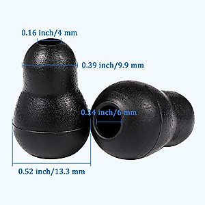 2 Sets Stethoscope Replacement Parts Adult and Pediatric Replacement Diaphragm and Silicone Stethoscope Ear Tips Accessories for Stethoscope (Black)
