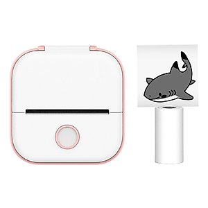 HEALT Sticker Printer- Portable Pocket Printer, Bluetooth Thermal Photo Printer Mini Thermal Printer for iPhone, DIY Journal, Memo, Sticker and Notes, Compatible with Tablets (Pink)