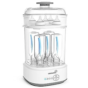 Bottle Sterilizer and Dryer, Compact Electric Steam Baby Bottle Sterilizer (Esterilizador de Biberones), Bottle Sanitizer for Baby Bottles, Pacifiers, Pump Parts