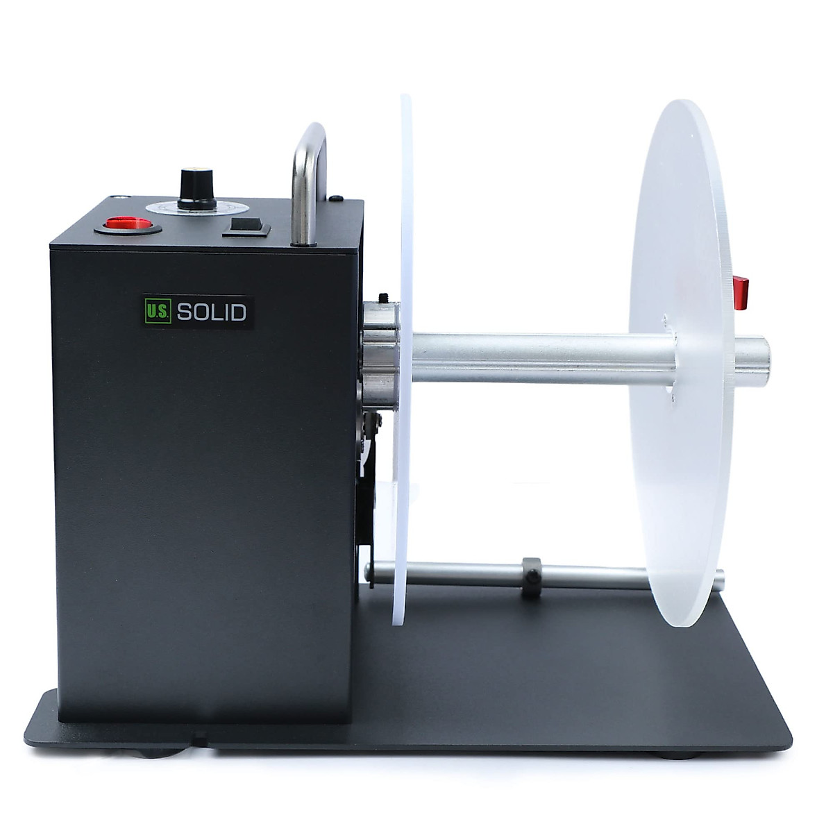 U.S. Solid Automatic Label Rewinder Machine, 1"/1.5"/3" Core Holder, Max Label Width 4.72", Bidirectional Rewinding
