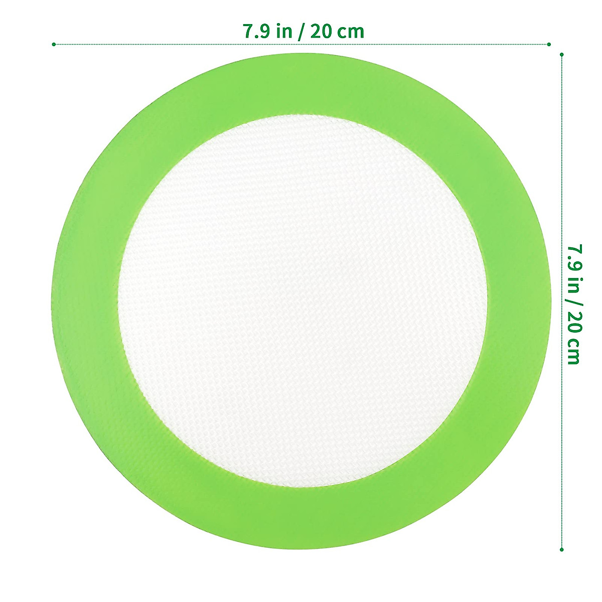 BESTonZON Silicone Baking Mats, 3-Pack Non-Stick Round Silicone Baking Sheet Liner,Reusable Heat Resistant Baking Pastry Sheets Round(Green)