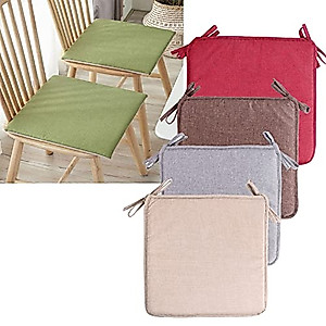 Scceatti Seat Cushion for Car Soft 16x16In Outdoor Cushions GreySquare Strap Garden Chair Pads Seat Cushion for Outdoor Bistros Stool Patio Dining Room for Desk Chair Car Office Chair Office Supplies