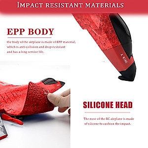 crohorizon Remote Control Airplane for Kids Over 12 Years of Age with 2 Batteries,2 Channel Foam RC Plane Toys for Boys and Girls-Red