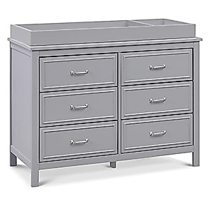 DaVinci Charlie 6-Drawer Double Dresser in Grey