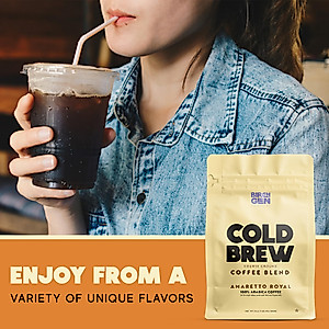 Birch Glen Roasters Cold Brew Coffee | Flavored Coarse Ground Coffee | Medium Roast | Artisanal Roasting | 100% Arabica |1 LB Bag | S'mores