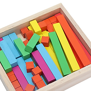 Shanrya Math Number Rods, Valuable Counting Sticks Brightly Colored for Children for Counting