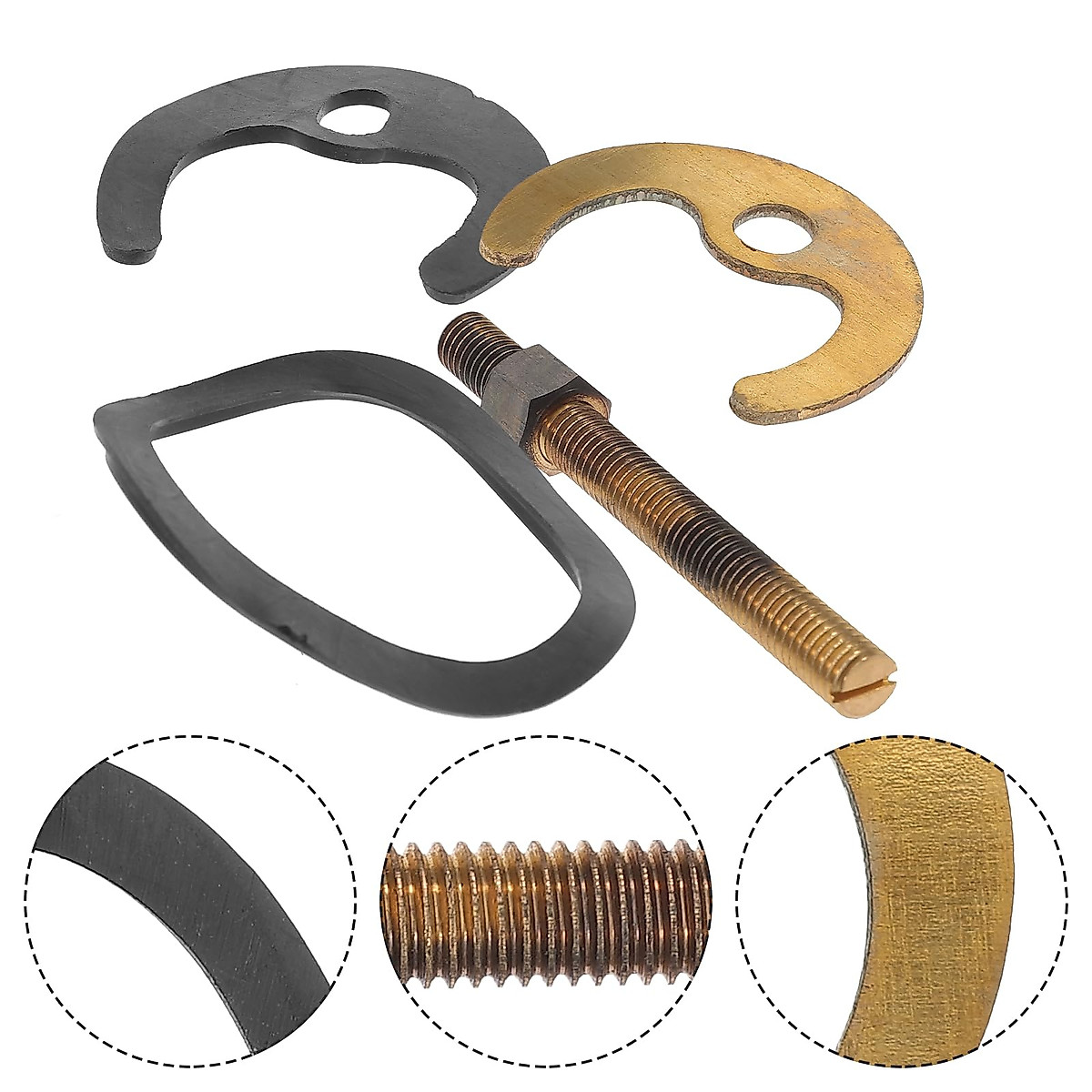 HEMOTON 2 Sets Horseshoe Mounting Accessories Kitchen Faucet Installation Kit Faucet Fixing Fitting Set Washers Sink Faucet Bracket for Repairing Faucet Sink Accesorios Lengthen