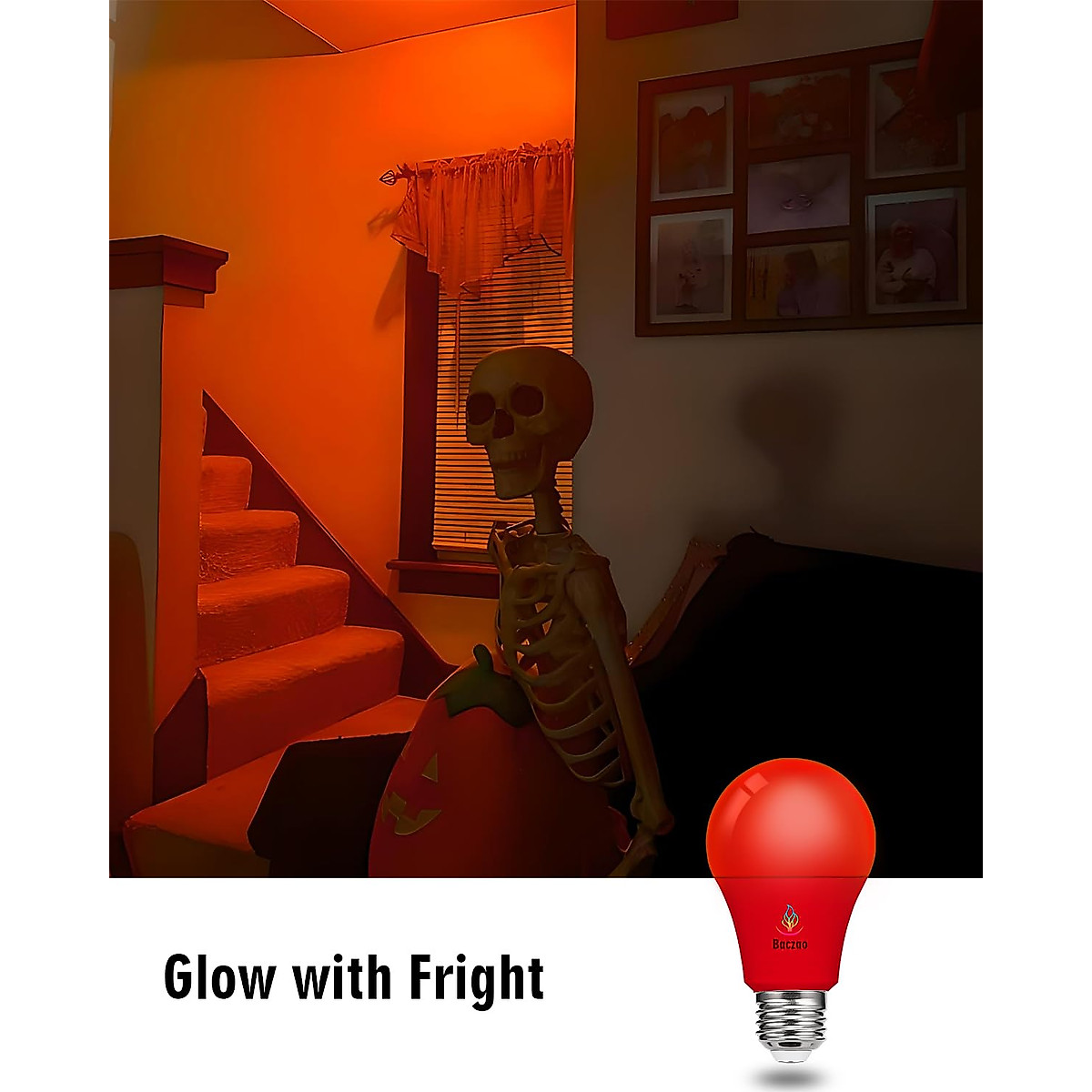 Red Light Bulb, 9W (60W Equivalent), E26 Base LED Red Bulb, Party Decoration, Porch, Home Lighting, Holiday Lighting, Decorative Illumination, Non-Dimmable, 2 Pack