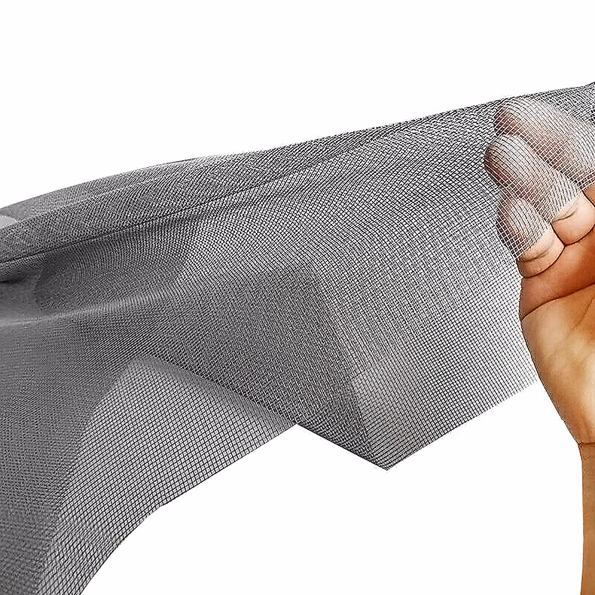 Senneny 59" x 106" Adjustable Window Screens, DIY Custom Fiberglass Screen Mesh, Window Screen Replacement for Windows Doors and Patio Screens, Premium Pet Screen (59" x 106", Grey)