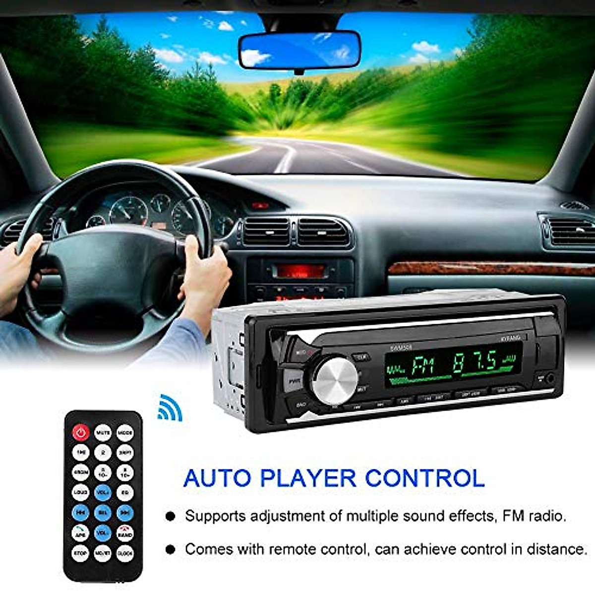 Auto Player Control,12V Card U Disk Bluetooth Car MP3 Player FM Radio Stereo Remote Control Autoradio Video