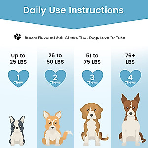 Calming Chews for Dogs - Dog Calming Treats - Calming Aid Dog Supplement - Helps with Dog Anxiety Relief, Separation, Barking, Stress Relief - Natural Calming Relaxer for Aggressive Behavior