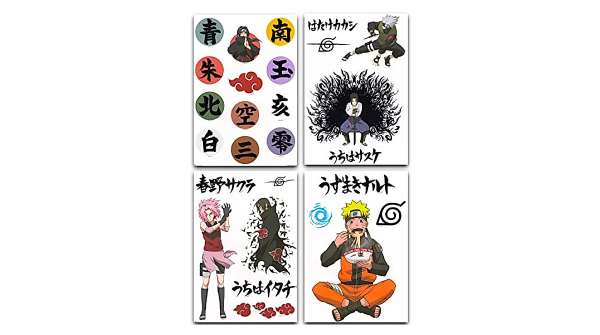 Naruto Decals Bundle: 11 Stickers & Bonus Hanger
