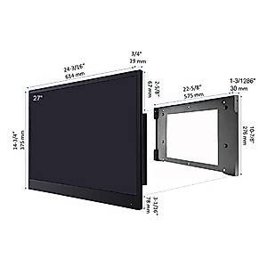 elecsung 27 inch Smart Black TV for Bathroom IP66 Waterproof Android 11.0 System with Integrated HDTV(ATSC) Tuner and Built-in Wi-Fi&Bluetooth