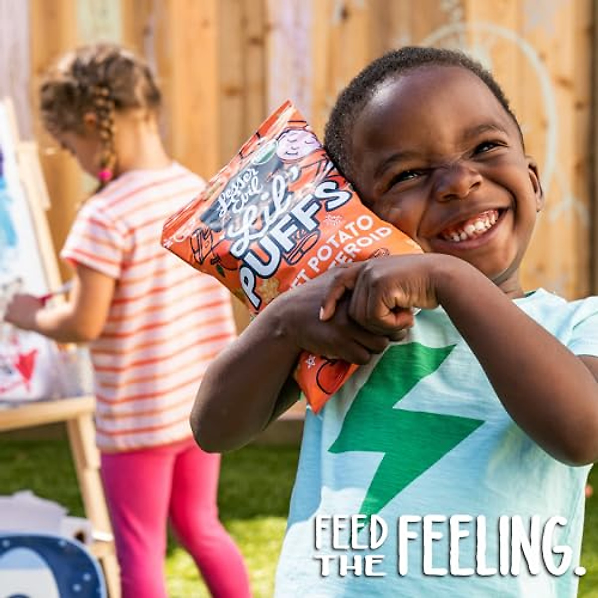 LesserEvil Organic Sweet Potato Apple Lil' Puffs, 2.5 OZ