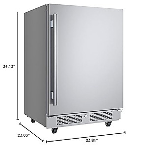 Avallon AFR242SSODRH 24 Inch Wide 5.66 Cu. Ft. Built-In Compact Outdoor Refrigerator with Right Hinge