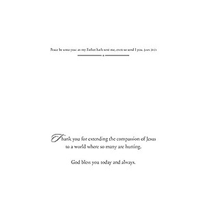 For Your Service - Thank You Greeting Cards - Blank - NIV Scripture - (Box of 12)