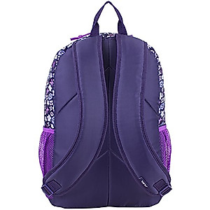 Fuel Multi Pocket Backpack with Fun Prints, Casual Daypack, Multipurpose Bag (Purple Floral Print)