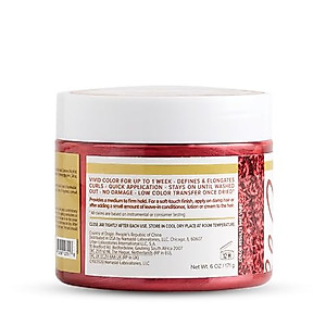 Curls Unleashed Color Blast Temporary Color Wax, Infused with Beeswax & Castor Oil, Sangria (6.0 oz).