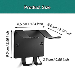 YUSINNKY Hair Dryer Holder Wall Mounted, SUS304 Stainless Steel Blow Dryer Holder,Space Saver Hair Product Organizer for Bathroom or Bedroom,1 Pack, Black
