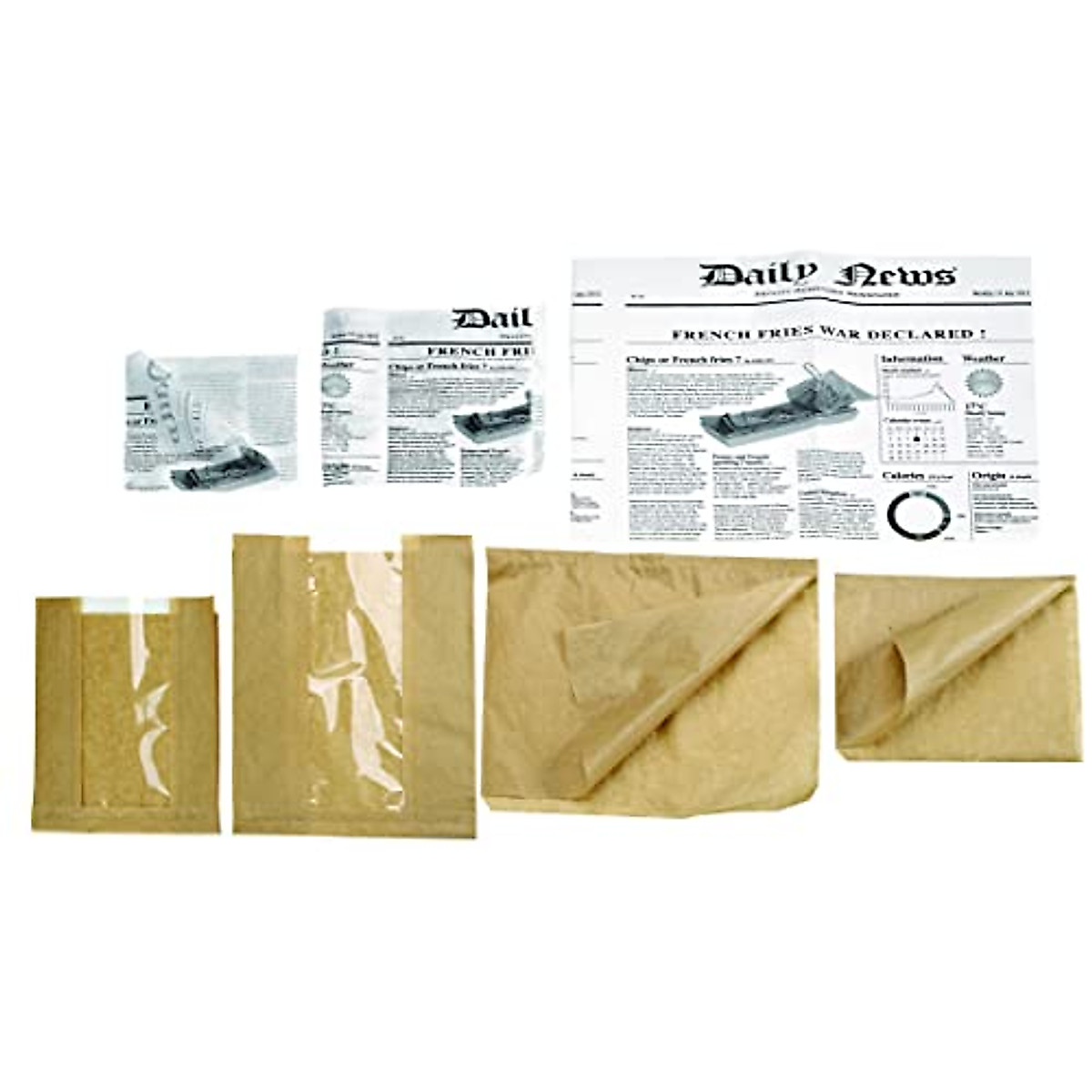 PACKNWOOD - 210SVIS2818 - Brown Kraft Bag with Window - Kraft Sealable Bag with Window - Clear Front Brown Kraft Paper - Recyclable Paper Bags - (11.02" L x 7.08" W x 2.75" H) - (Case of 1000)