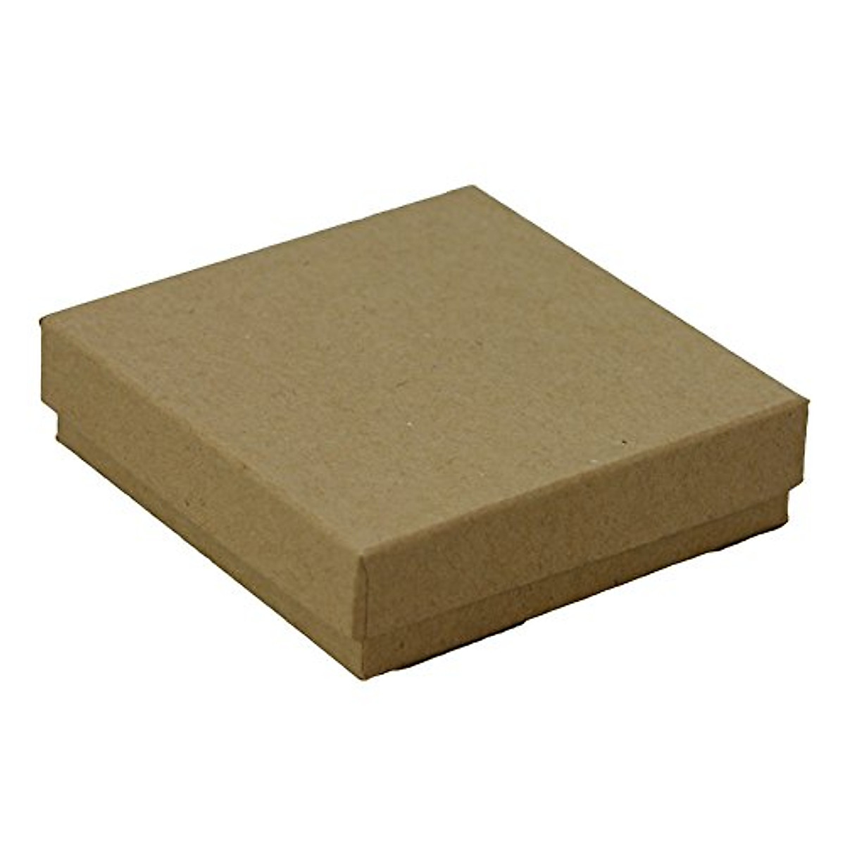 JPB Recycled Kraft Cotton Filled Jewelry Box #33 (Case of 100) 3.5 inches x 3.5 inches