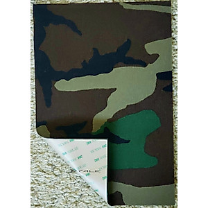 Dangerfield Arms TackGear Wrap 8" x 12" MultiCam Cordura Camouflage Adhesive Wrap 500 Denier adhesive back for kydex and other items (Woodland Camo M81)