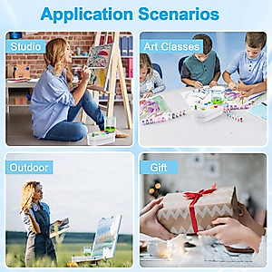 NIUCOO 2024 Upgraded Paint Brush Cleaner Brush Rinser: Paintbrush Cleaners Painting Station Paint Brush Rinse Paint Brush Washer Estacion De Pintura Flush My Brush Washing