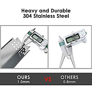 Hisencn 304 Stainless Steel Grill Parts Kit for Home Depot Nexgrill 4 Burner 720-0830H 720-0783E, 5 Burner 720-0888N Grill Burner, Heat Plate, Cooking Grate and Griddle Grill Replacement