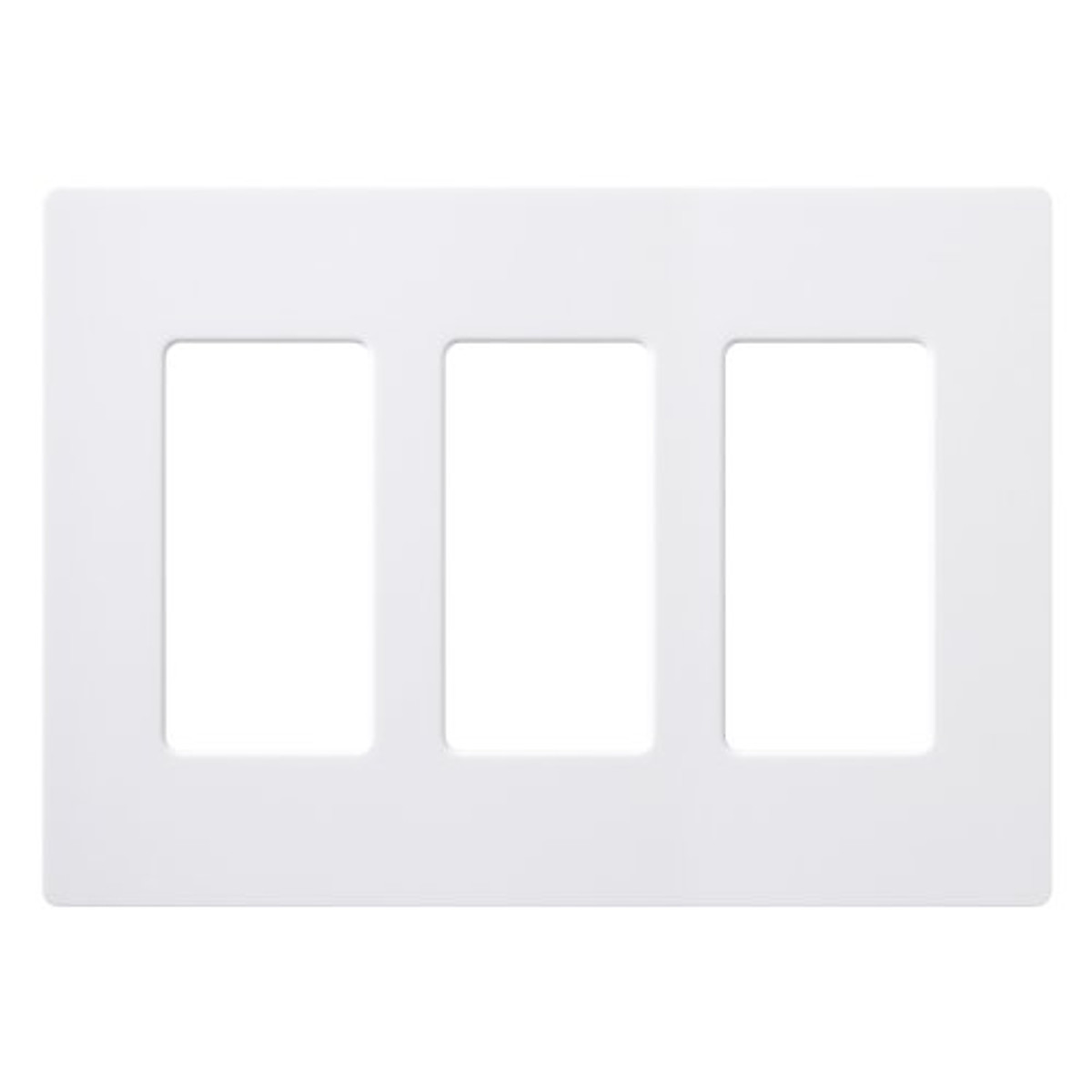 Lutron Claro 3 Gang Decorator/Rocker Wallplate, Gloss, White (1-Pack) | CW-3-WH