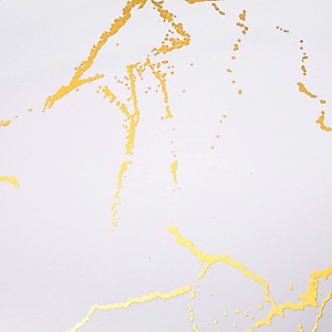 Juvale Nesting Tins Set, White Marble Canisters with Lids, Gold Print (3 Sizes)