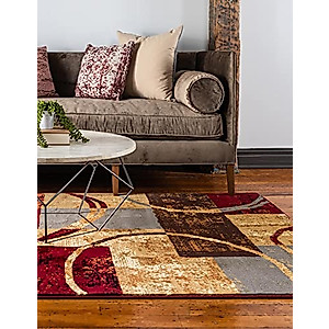 Rugs.com Cafe Collection Rug – 8' x 10' Multi Medium Rug Perfect for Living Rooms, Large Dining Rooms, Open Floorplans
