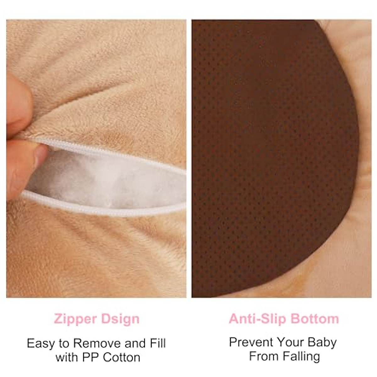 RoamReady Toddler Infant Baby Chairs for Sitting Up 3-6-12 Months, Infant Support Floor Seats for Babies Comfy Plush Stable Newborn Learn to Sit Up Chair Gift(Piggy)