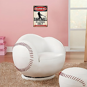 Vintage Baseball Wall Decor Sign - Metal Art for Boys Room Decor, Gift for Baseball Lovers - Perfect for Sports Themed Bedroom Decor, 8 x 12 Inch (928)