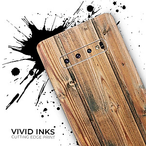 DesignSkinz Vertical Raw Aged Wood Planks Protective Vinyl Decal Wrap Skin Cover Compatible with The Samsung Galaxy S20 (Screen Trim & Back Glass Skin)