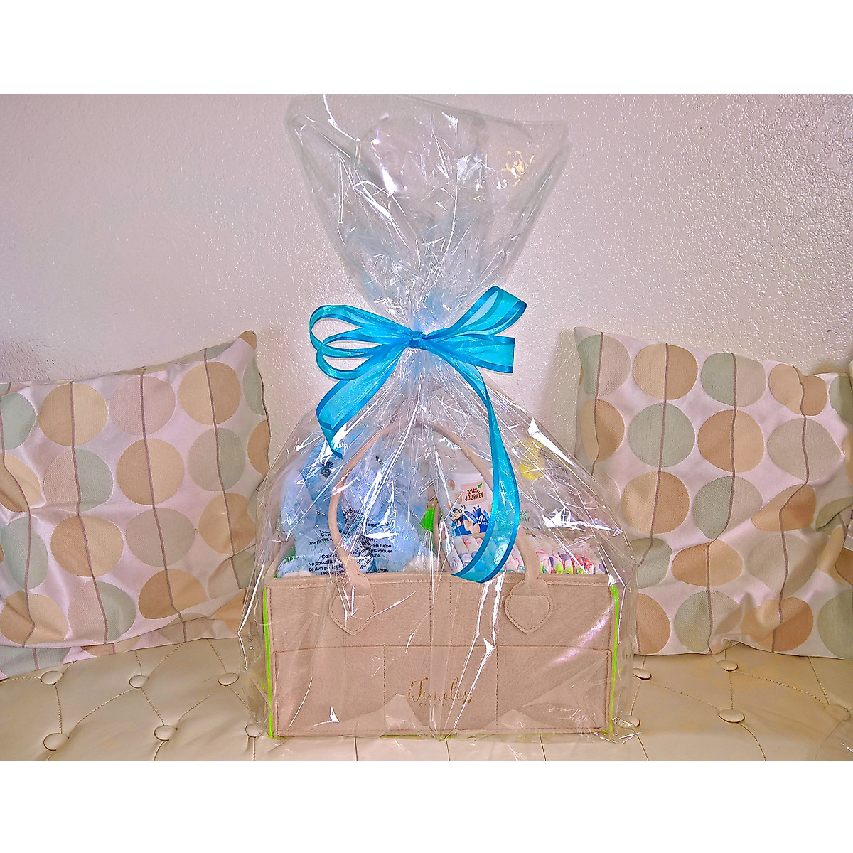 Secure All Caddy | Large Soft Eco-Friendly Nursery Organizer Diaper Caddy for Baby Needs, Arts, Office & School Supplies, Knitting, Sewing Supplies, Car Organization & More (1 Caddy)