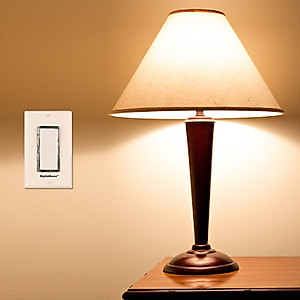 SK-7 Wireless DIY Easy to intall 3-Way Dimmable On Off Anywhere Lighting Home Control Dimmer Wall Switch Set, no neutral wire required.