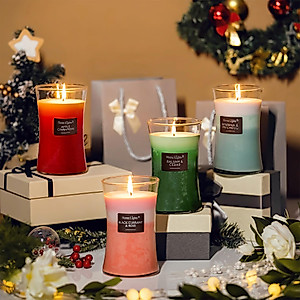 HomeLights 3-Layer Highly Scented Candles - Midnight Lights, Hourglass Large Jar Candles for Home - Burns Up to 45 Hours, Natural Soy Wax, Wooden Lid, 11.3 OZ